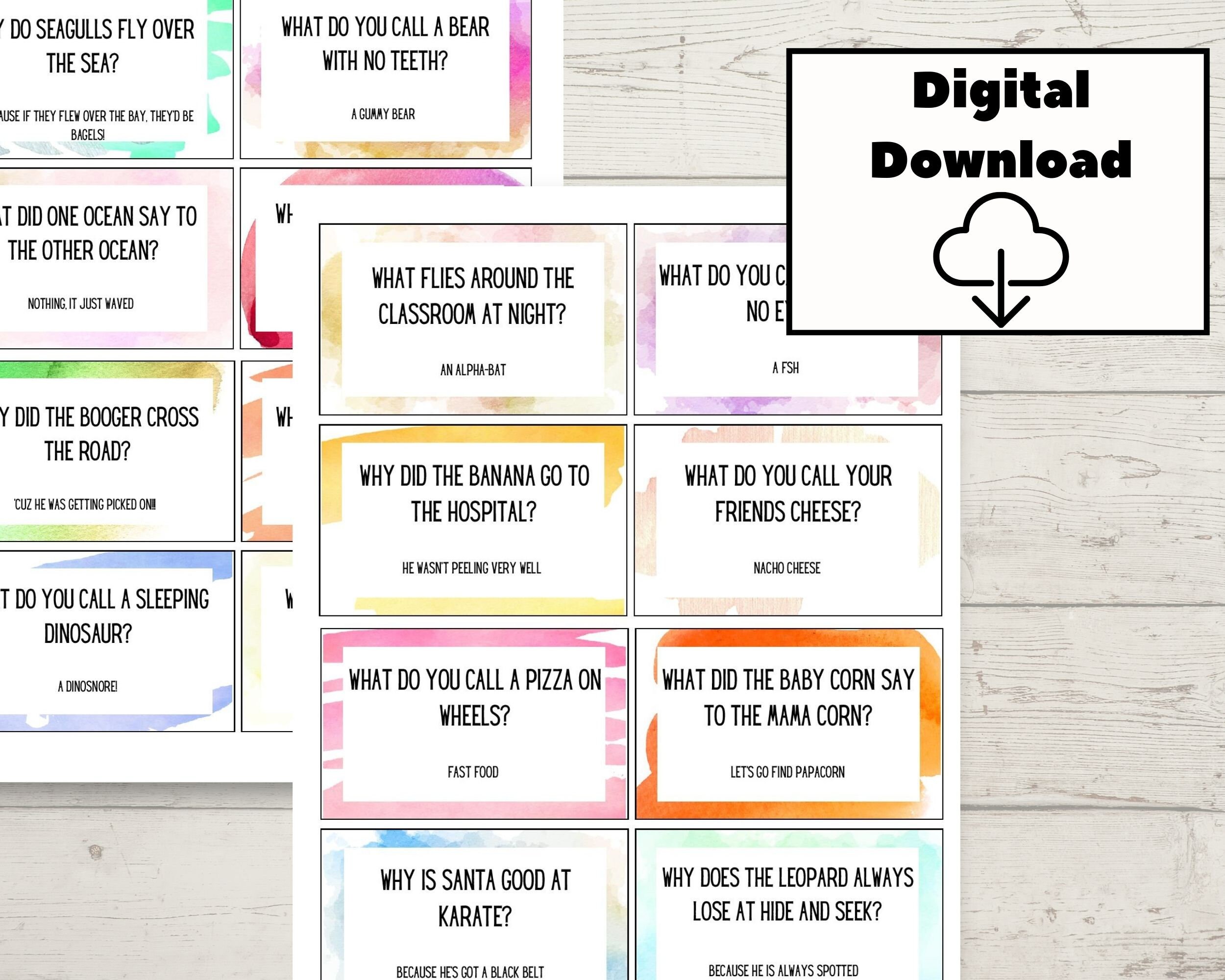 Lunchbox Jokes for Kids, Daily Lunch Notes, Daily Encouragement Cards ...