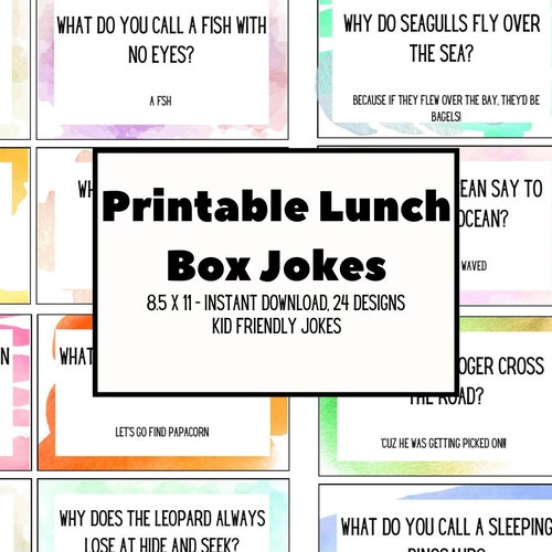 Lunchbox Jokes Printable Lunch Box Notes Jokes for Kids - Etsy Australia