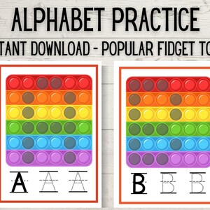 Alphabet Practice, Kinesthetic Learning, Hands on Activity, Bubble Pop ...