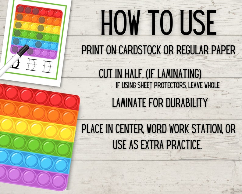 Alphabet Practice, Kinesthetic Learning, Hands on Activity, Bubble Pop ...