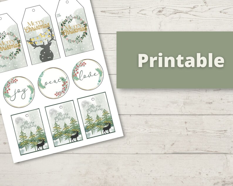 Printable Deer Gift Tags - Etsy