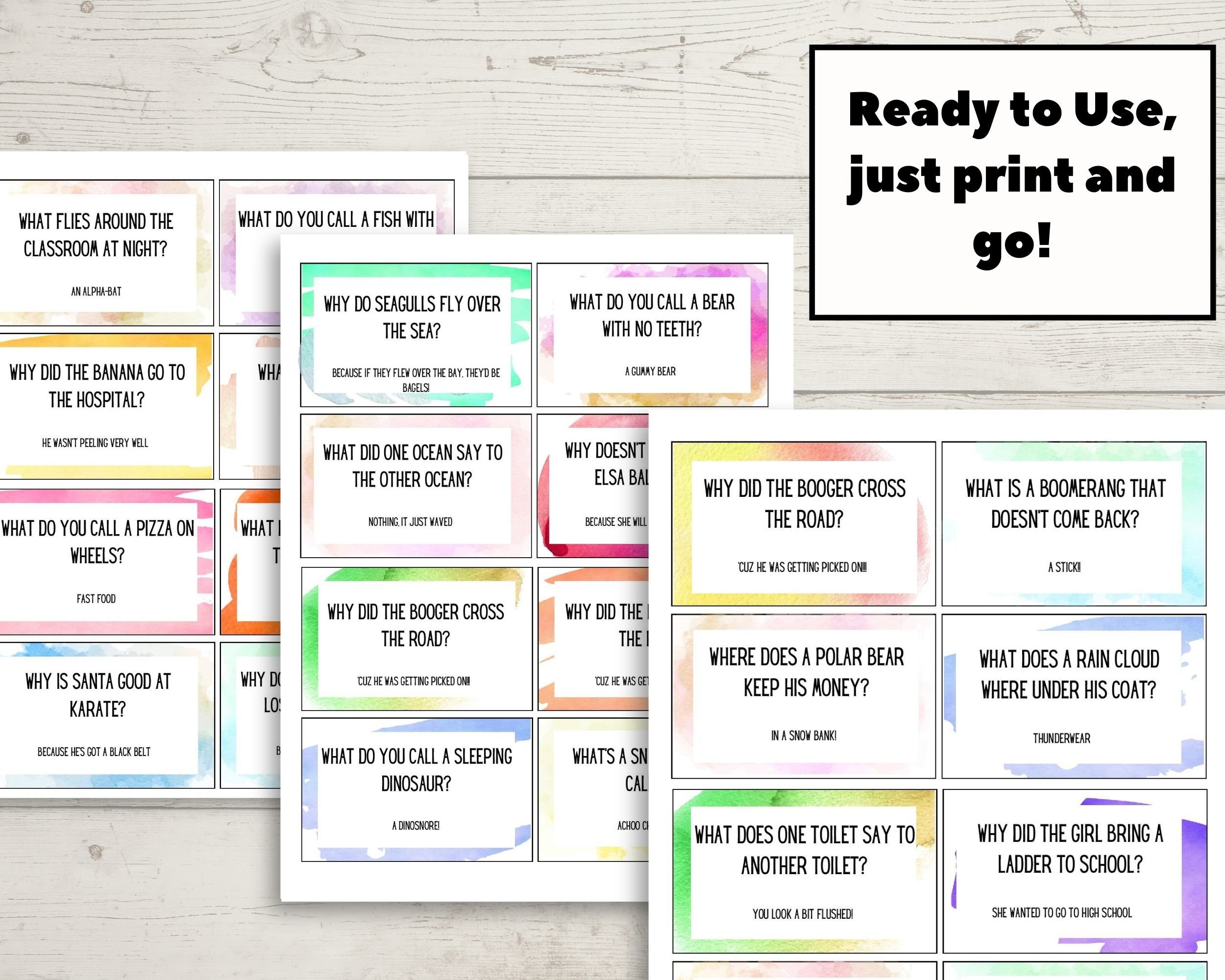 Lunchbox Jokes for Kids, Daily Lunch Notes, Daily Encouragement Cards ...