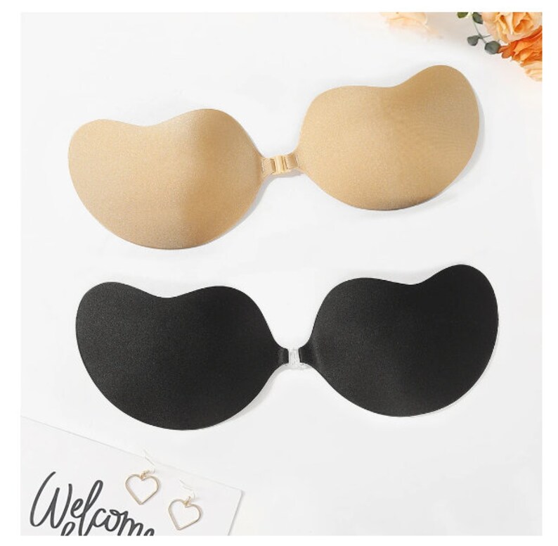 Invisible Push Up Fabric Backless Strapless Bra Seamless Front Etsy