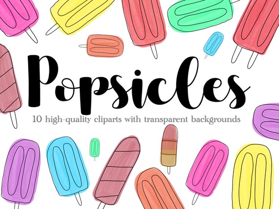 Colorful Popsicle Clipart/summer Clipart/ High Quality Clipart - Etsy