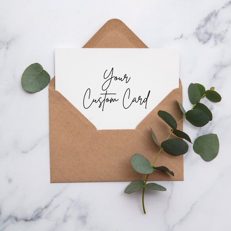 Custom Printable Card Template // Custom Card Print // Custom Card ...