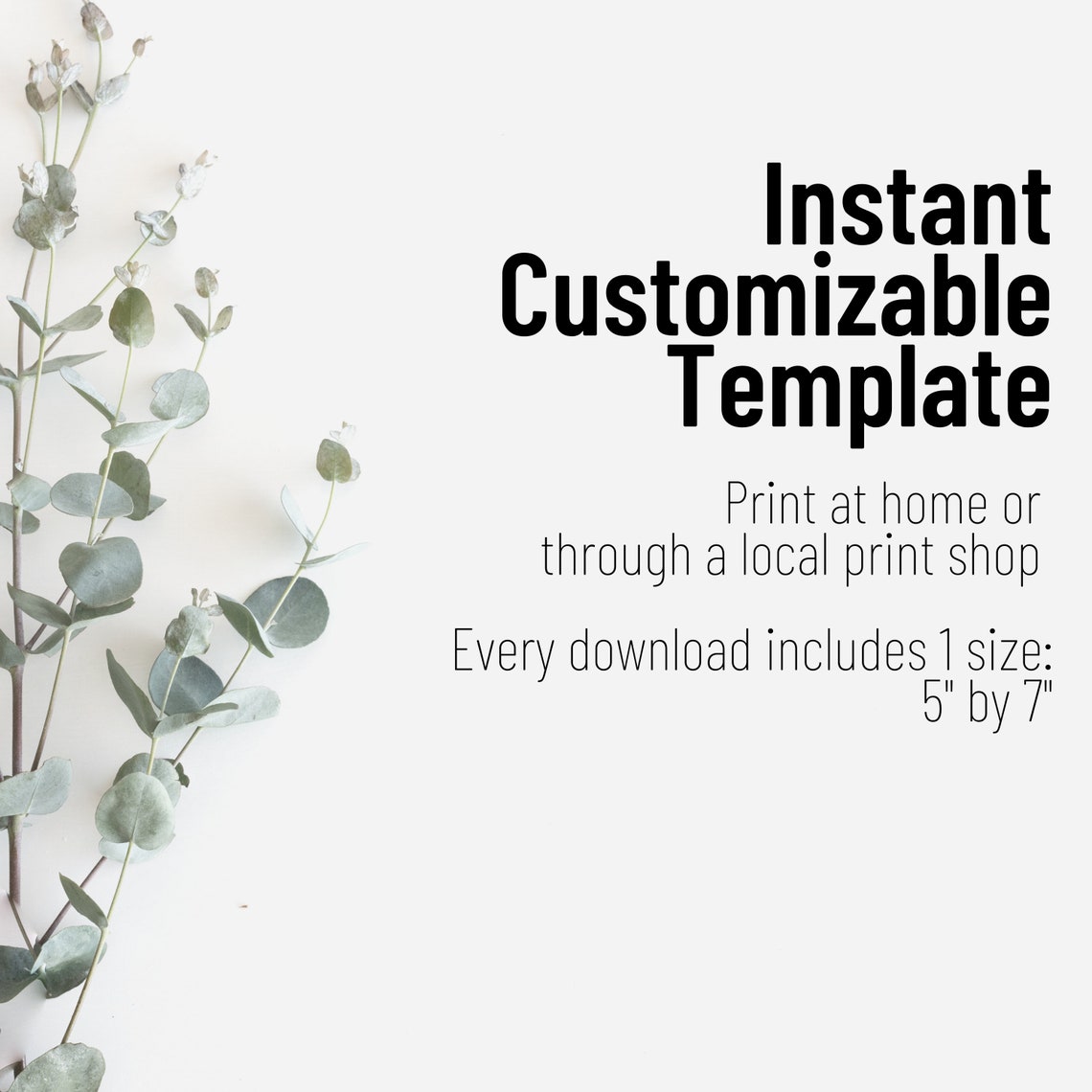 Custom Printable Card Template // Custom Card Print // Custom Card ...