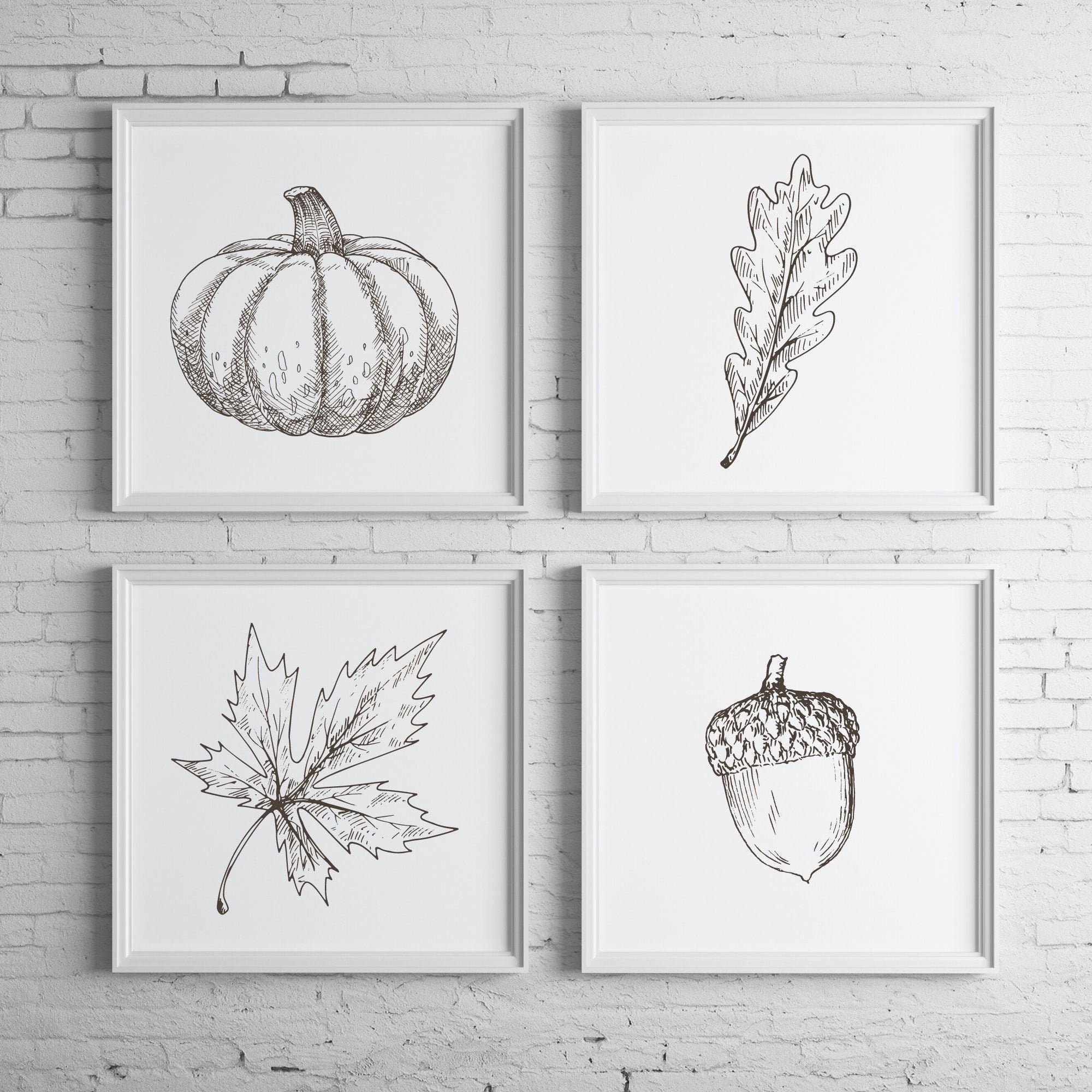 Fall Gallery Wall Set // Cute Fall Wall Decor // Simple Fall - Etsy