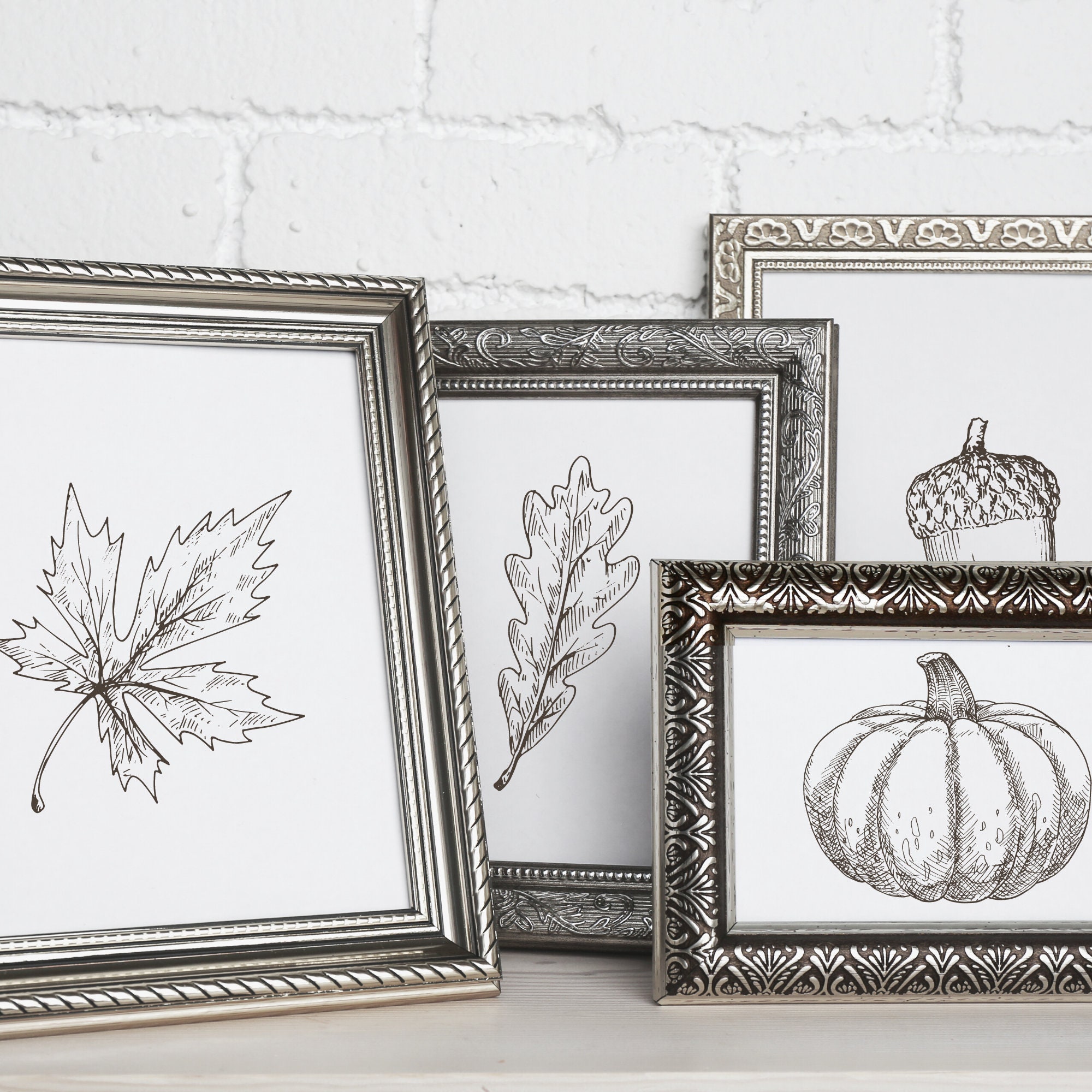 Fall Gallery Wall Set // Cute Fall Wall Decor // Simple Fall Gallery ...