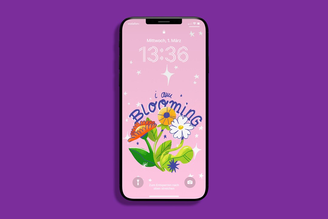 I Am Blooming iPhone and Android Wallpaper | Lockscreen Background - Etsy