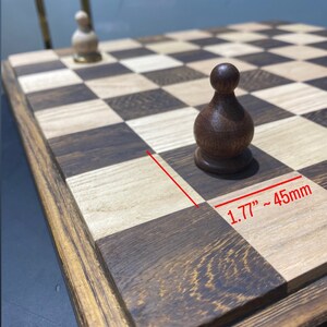 Brown Chess Board With Wenge and Oak Wood, for Chess Players Perfect ...