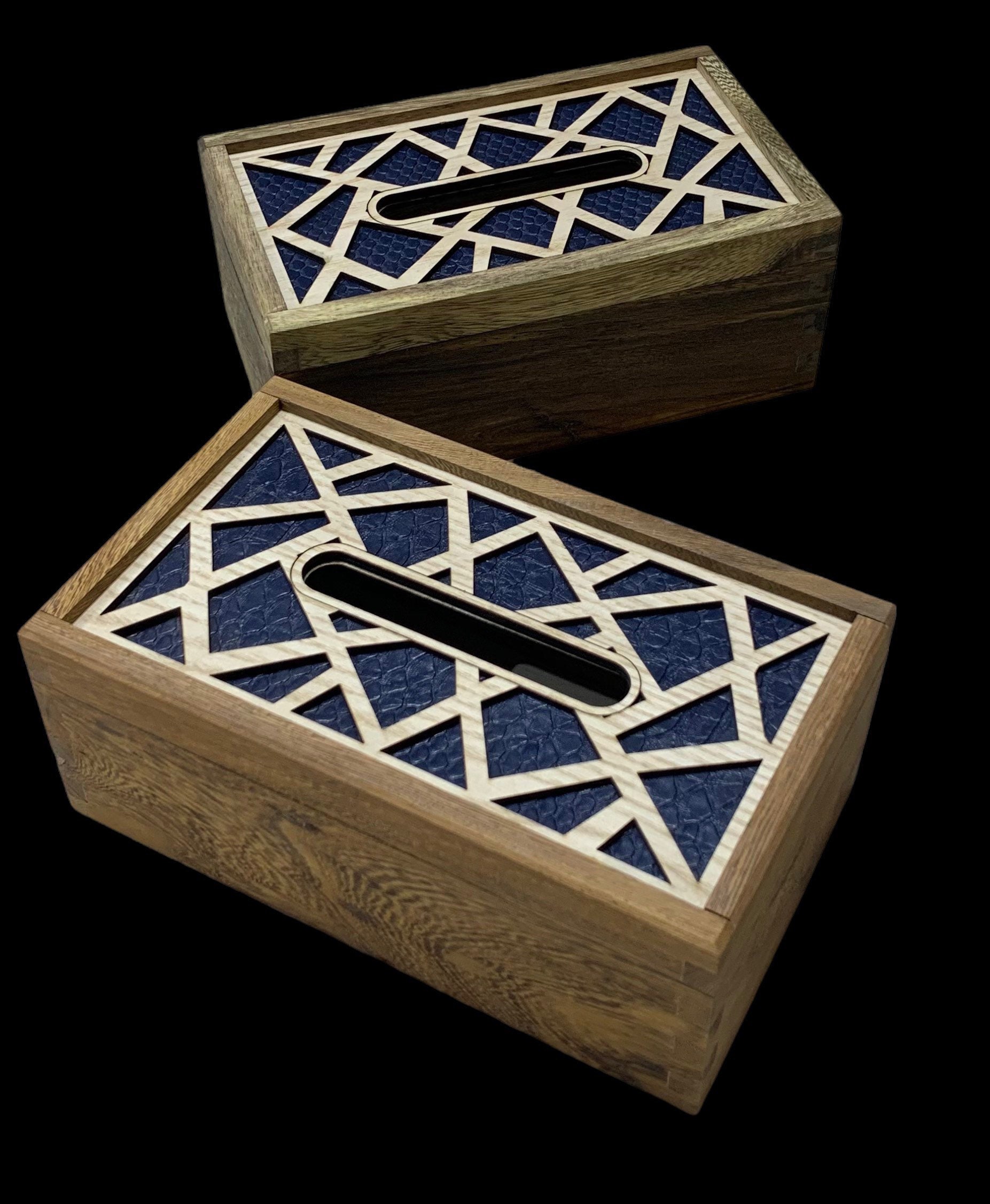 Vintage Tissue Box, Wooden Tissue Box Cover, Rectangular Tissue Box ...