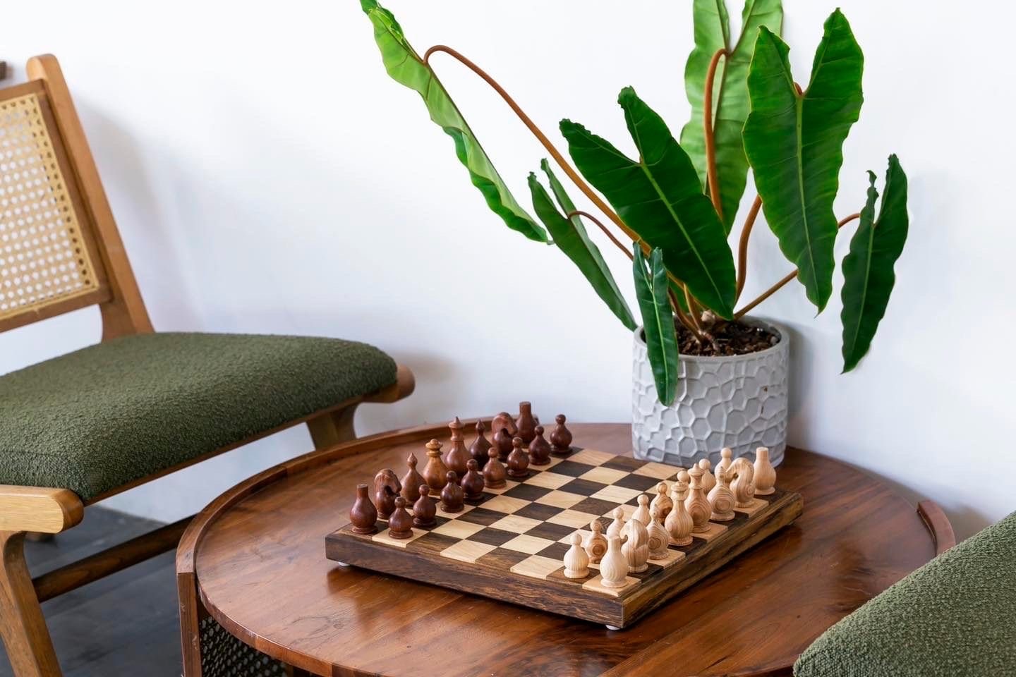 Brown Chess Board With Wenge and Oak Wood, for Chess Players Perfect ...