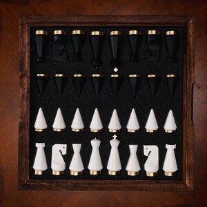 Premium Chess Set ,handmade Chess Board, Walnut Chess Board, Leather ...