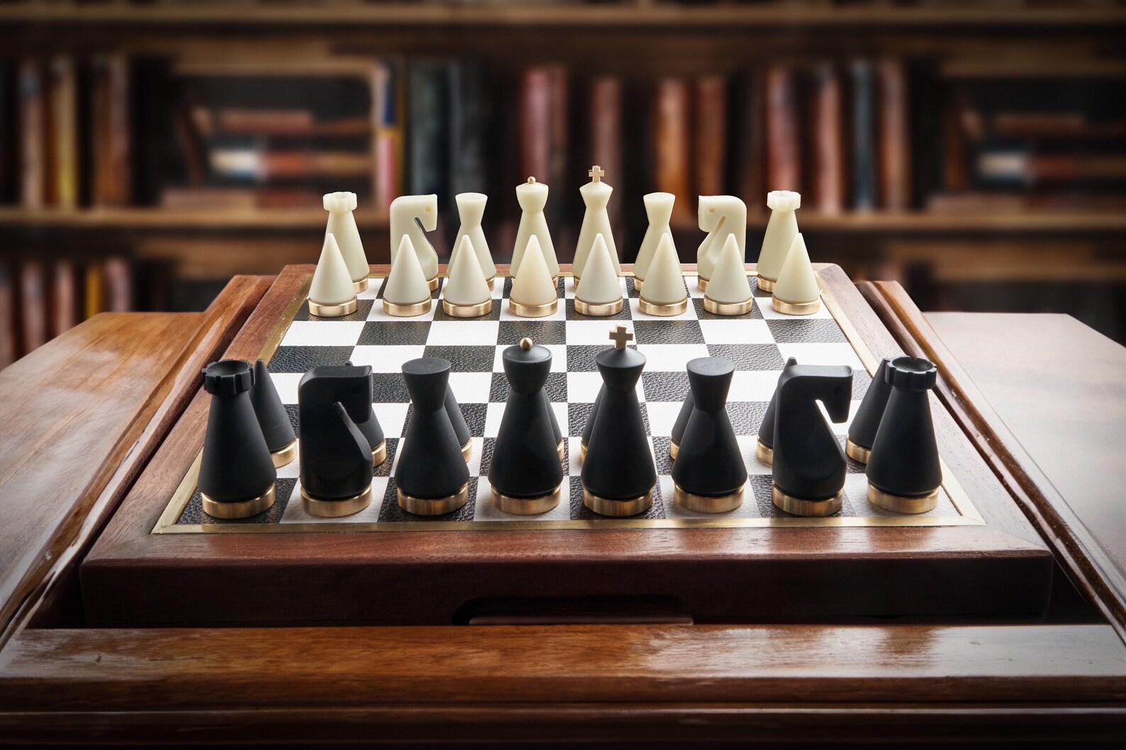 Premium Chess Set, Hand Crafted Chess Sets From Walnut, Leather, Resin ...