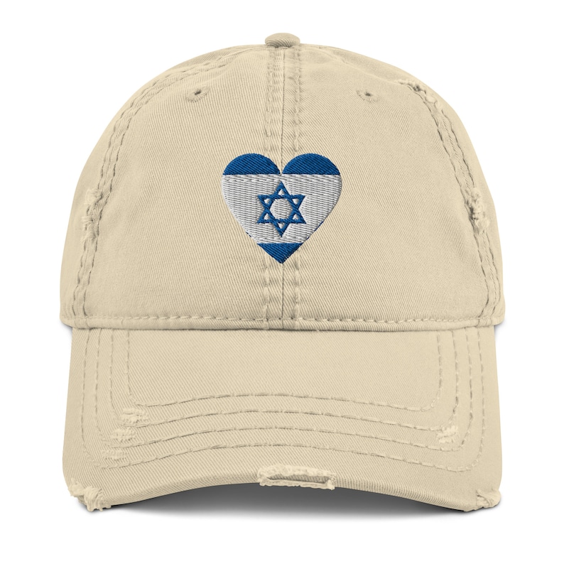 Israel Flag Heart Hat, Israeli Heritage Country Flag Cap, I Stand With ...