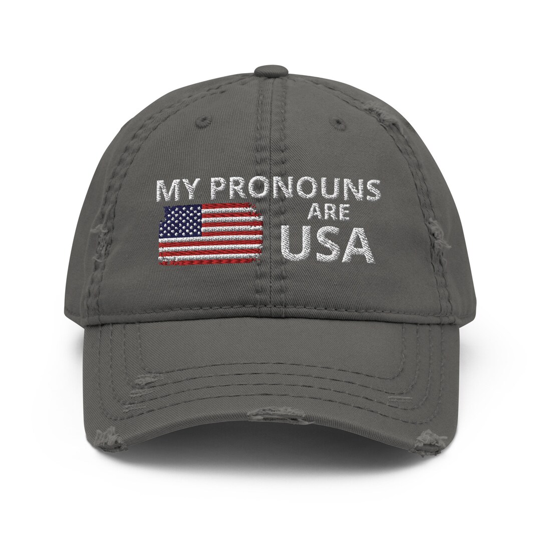 My Pronouns Are USA Hat, American Flag Patriotic Cap, Funny My Pronouns ...