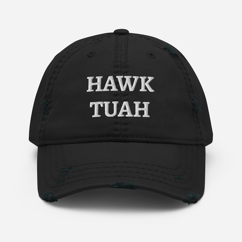 Hawk Tuah Hat, Funny Meme Cap, Hawk Tuah Spit on That Thang Distressed ...
