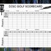 Disc Golf Scorecard, Frisbee Golf Score Sheet, Printable PDF | Instant ...