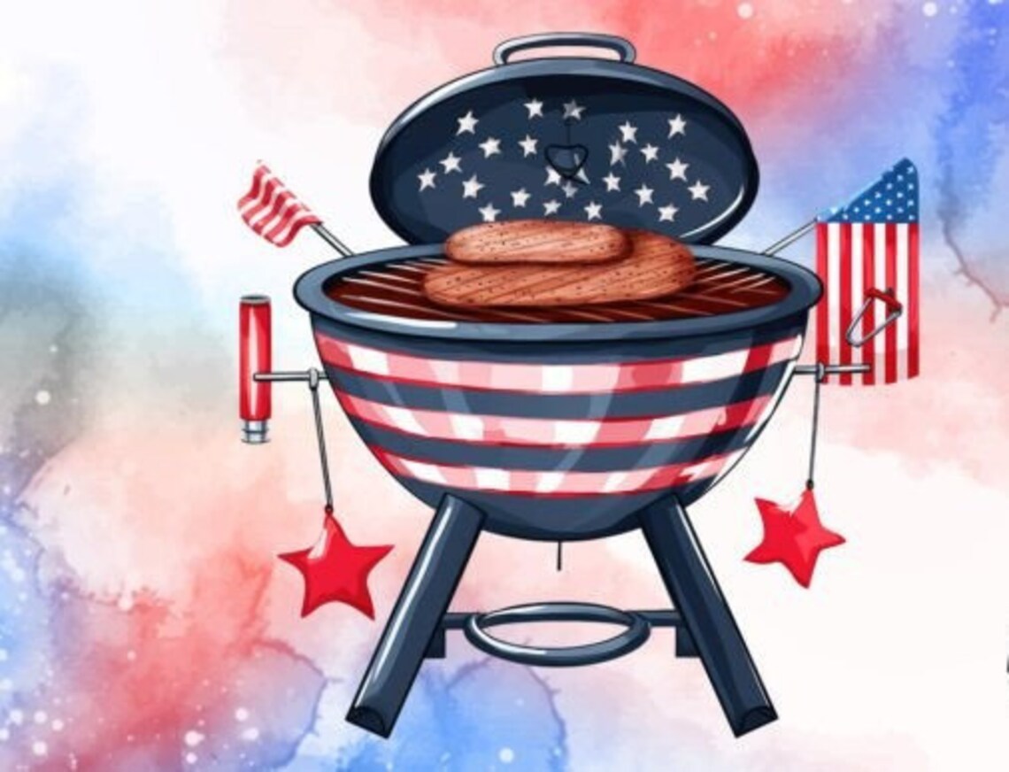 Fourth of July Watercolor Clipart, Patriotic 4th of July Png, American ...