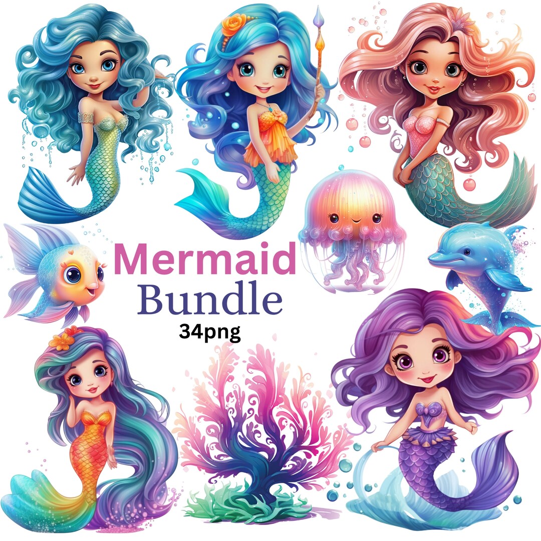 Mermaid Clipart Clipart, Purple Pink Mermaid Clipart PNG, Witches PNG ...