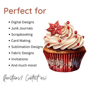 45PNG Watercolor Christmas Dessert Clipart, Christmas Sweets Clip Art ...