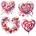 Watercolor Valentines Chocolates Clipart, Candy Jar Valentines Day ...