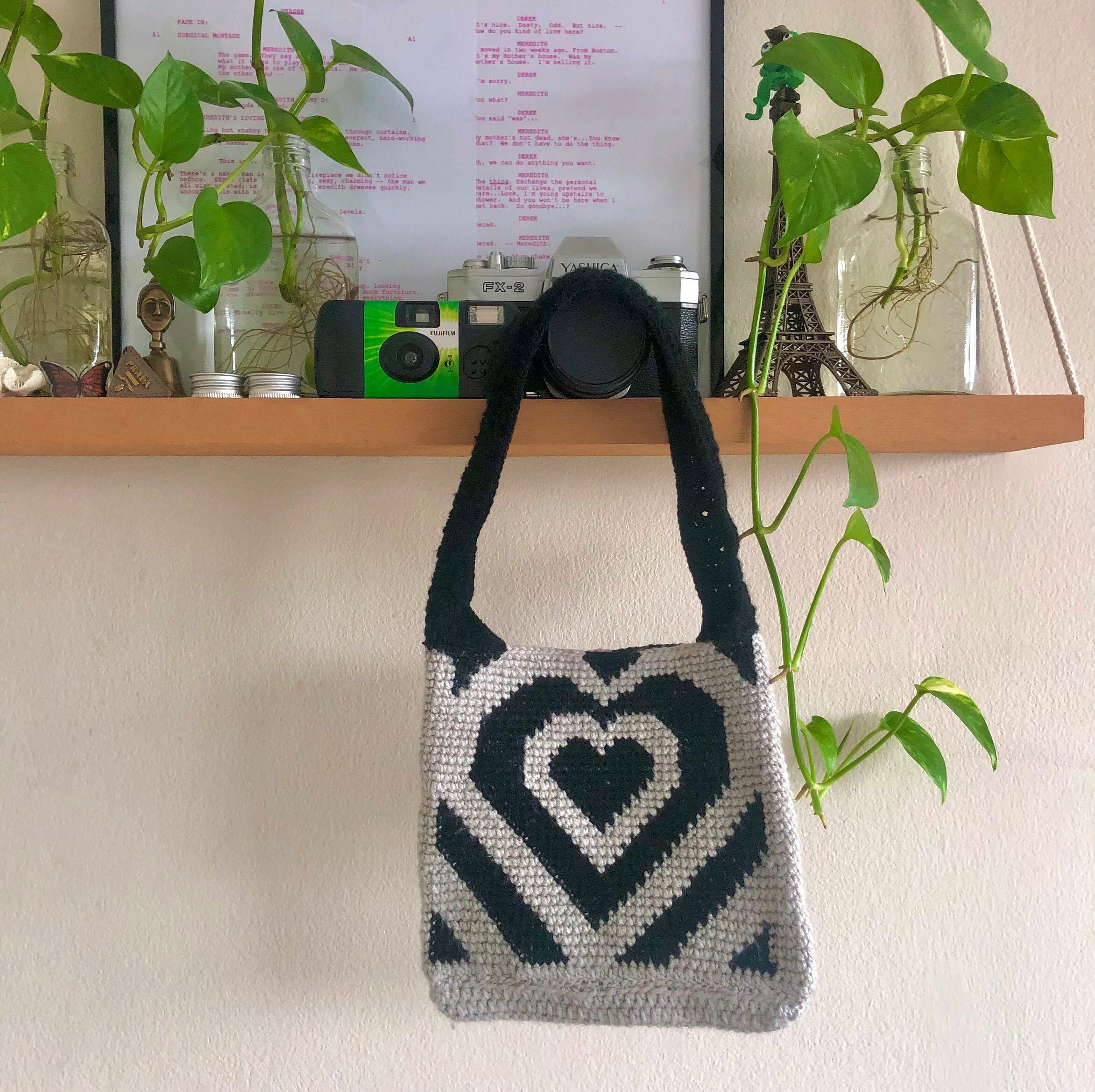 PATTERN ONLY: Inverted Hearts Crochet Bag - Etsy