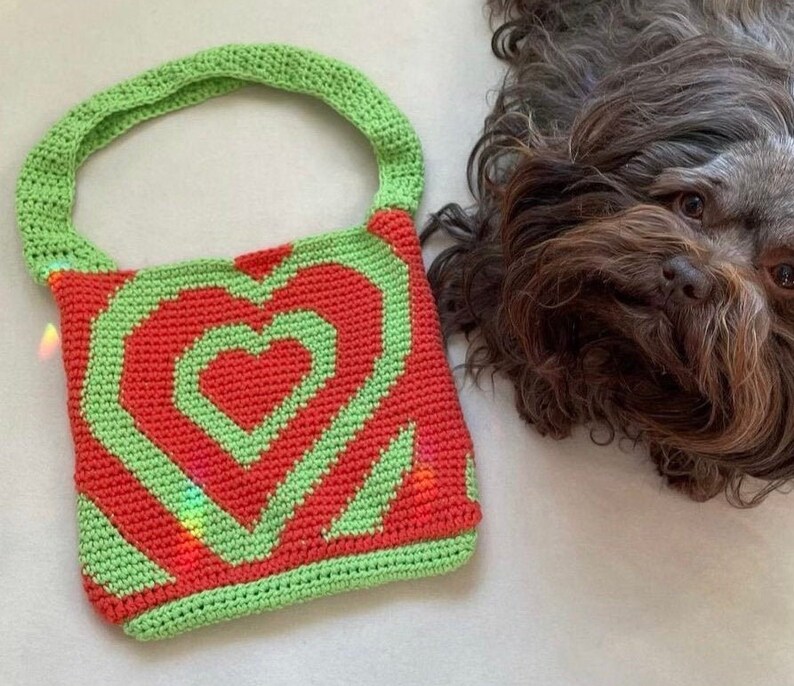 PATTERN ONLY: Inverted Hearts Crochet Bag - Etsy