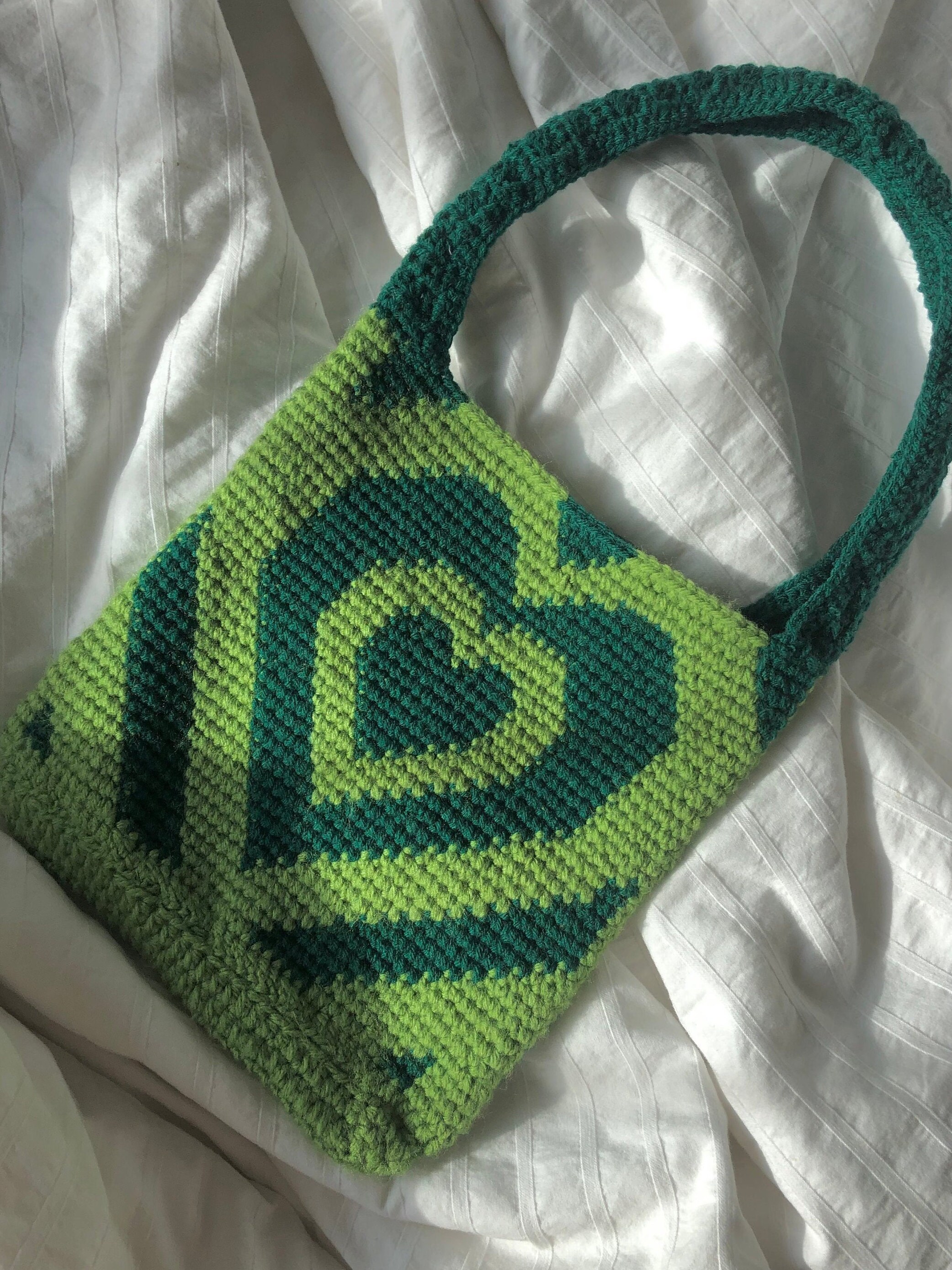 PATTERN ONLY: Inverted Hearts Crochet Bag - Etsy