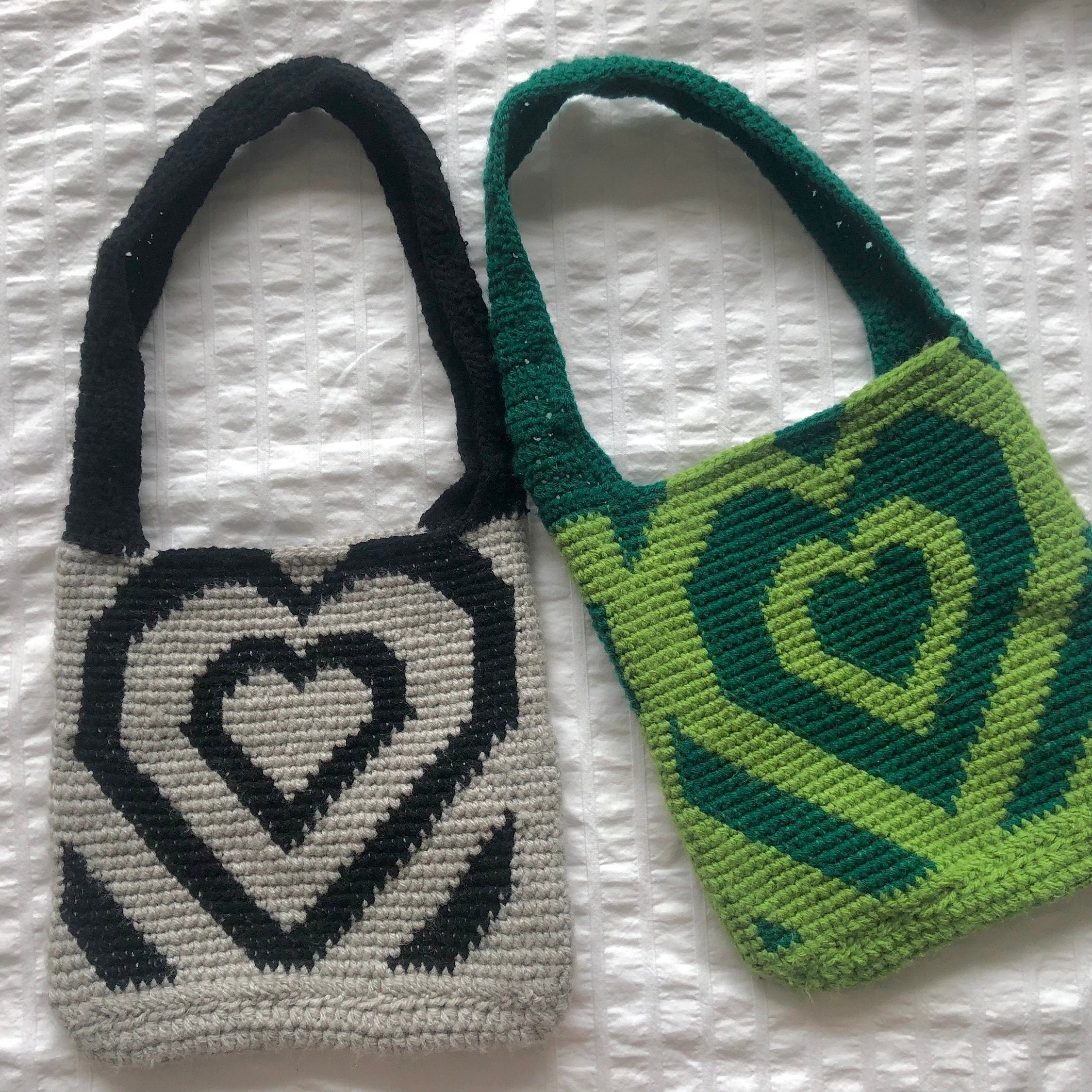 PATTERN ONLY: Inverted Hearts Crochet Bag - Etsy