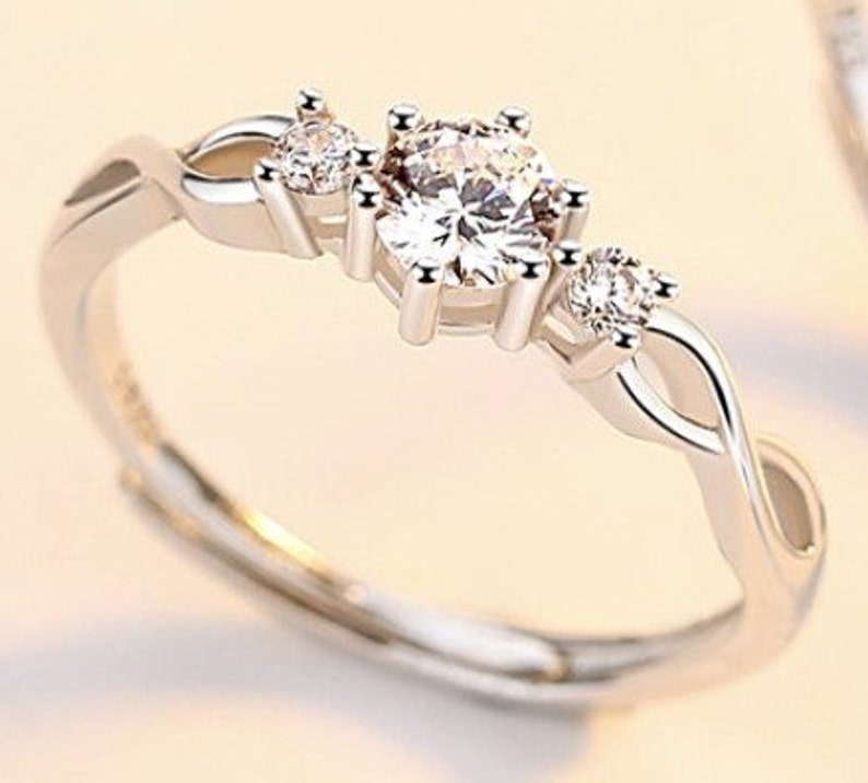 Entangled Love Couple Matching Silver Rings Sets Promise Ring - Etsy