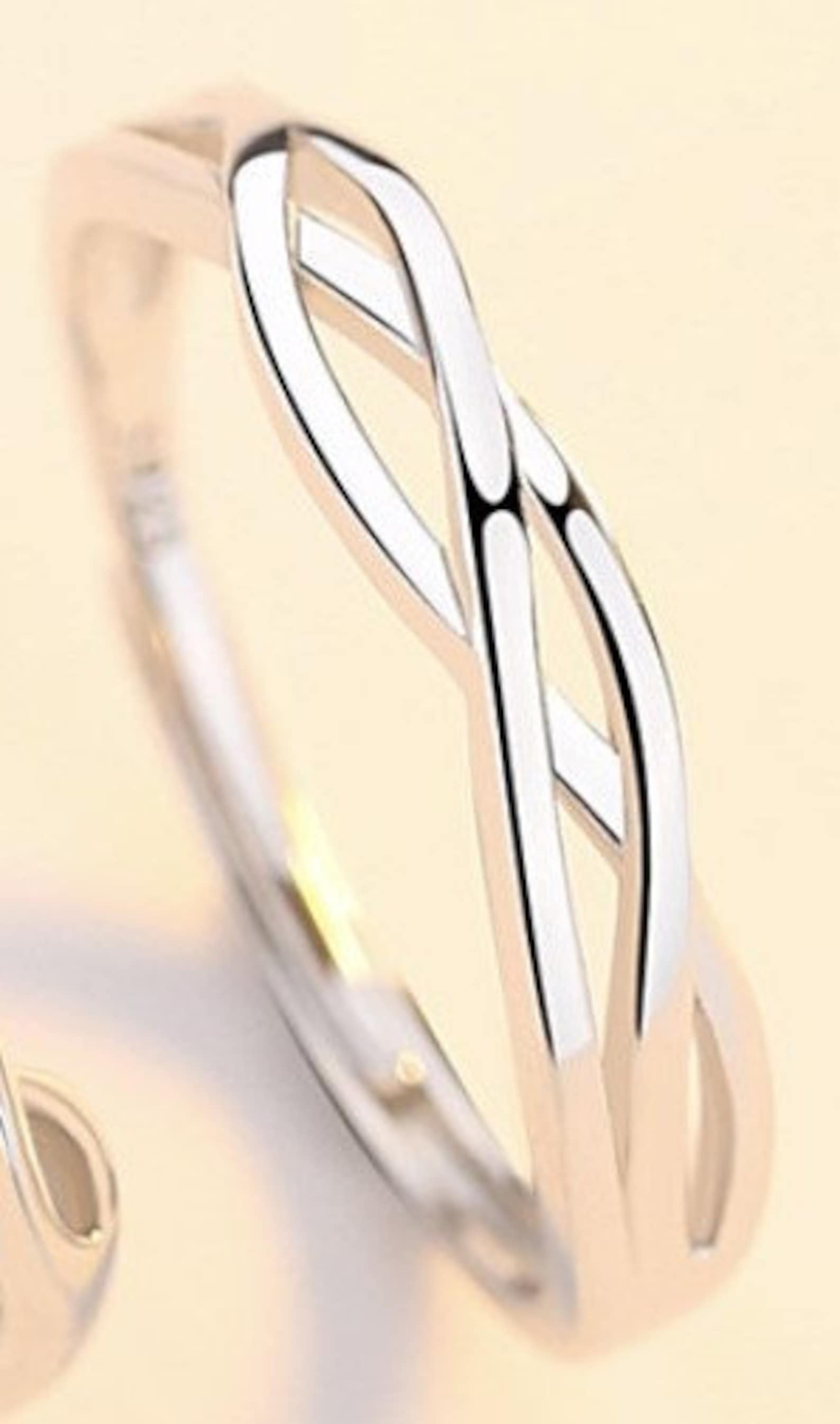 Entangled Love Couple Matching Silver Rings Sets Promise Ring - Etsy