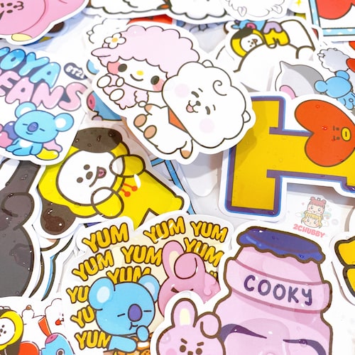 BT21 Snacks Die Cut Stickers Matte Waterproof Laptop - Etsy