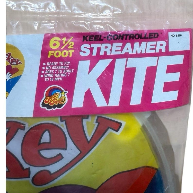 NEW Vintage 1986 Mickey Mouse Keel 6.5 ‘ Streamer Kite Sealed - Etsy
