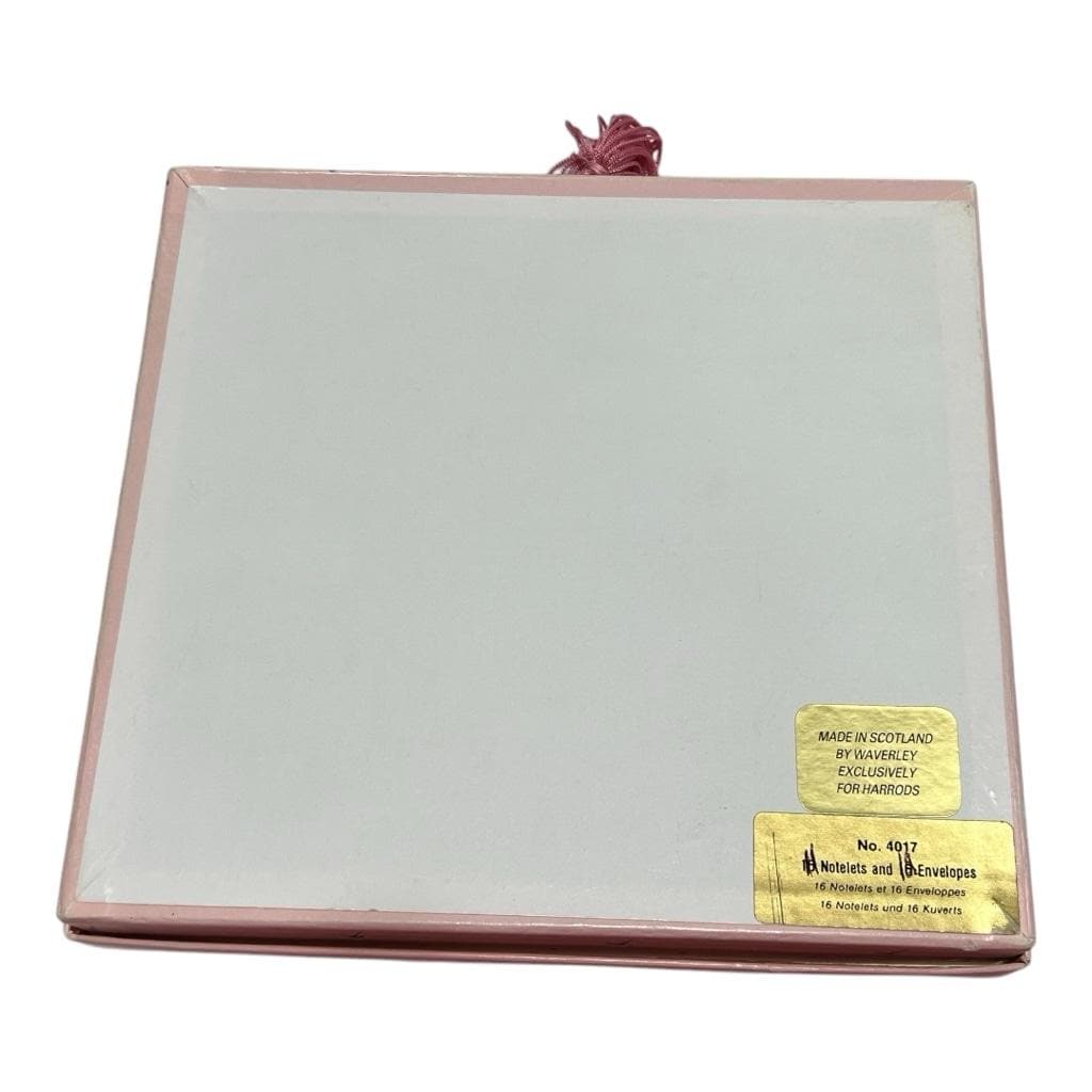 Vintage Harrods Waverley Stationery Box Set Pink Tassel Cards ...