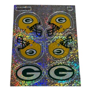 Vintage Green Bay Packers NFL NFC Prismatic Prism Sticker Sheet With 6 ...