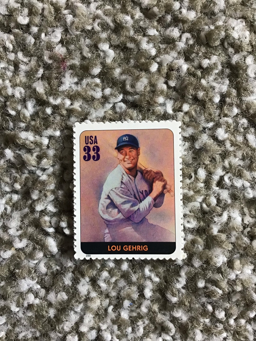 New York Yankees Lou Gehrig Stamp Very Rare Great Collectible MINT ...