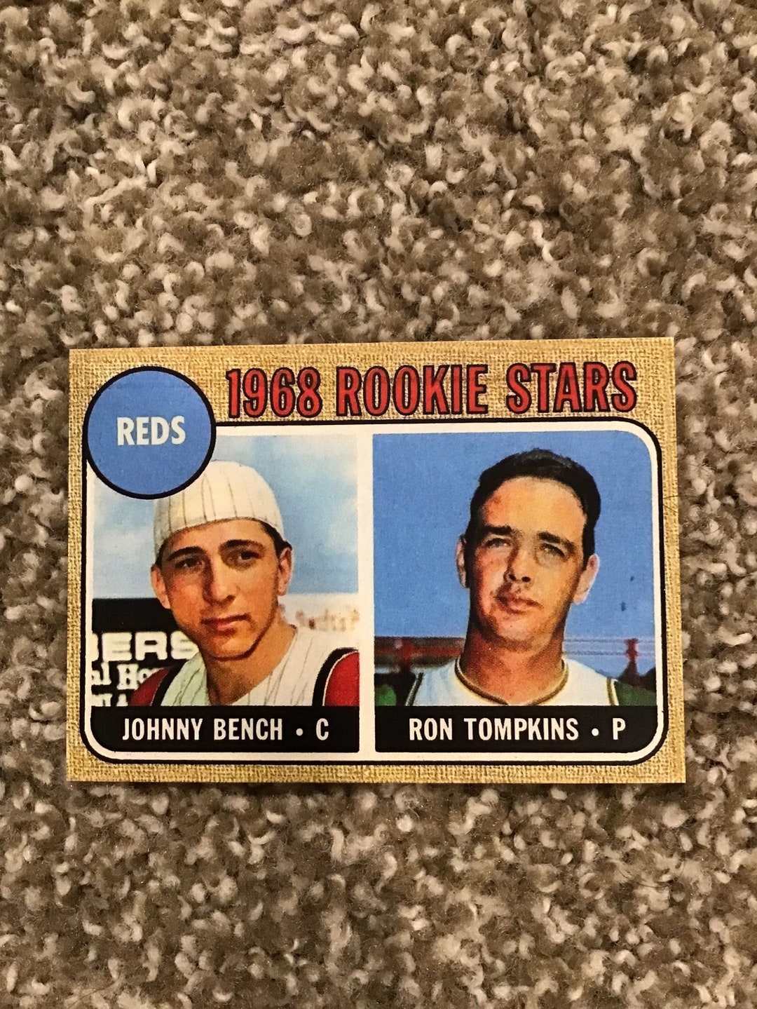 Cincinnati Reds Johnny Bench 1968 Topps Baseball Reprint Rookie Card ...