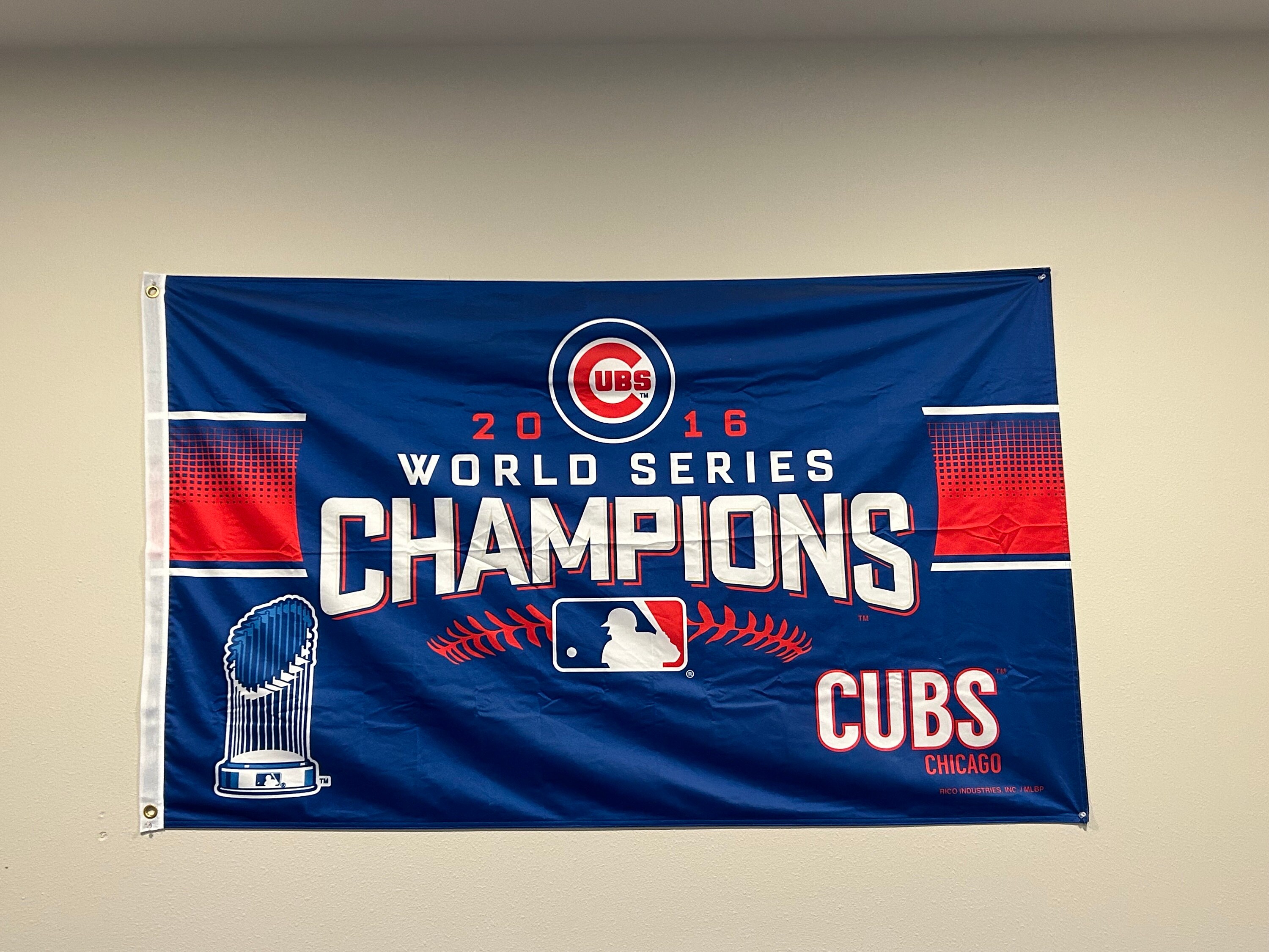 Chicago Cubs 2016 World Series Champions Commemorative Blue Banner Huge ...