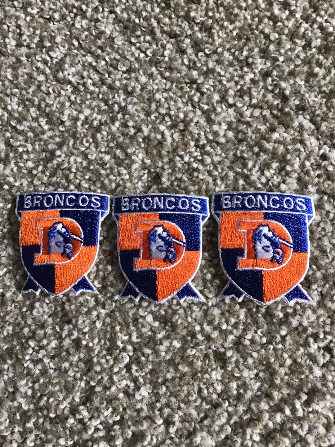 3 Denver Broncos Vintage Old School Logo Patches Brand New Rare Awesome ...