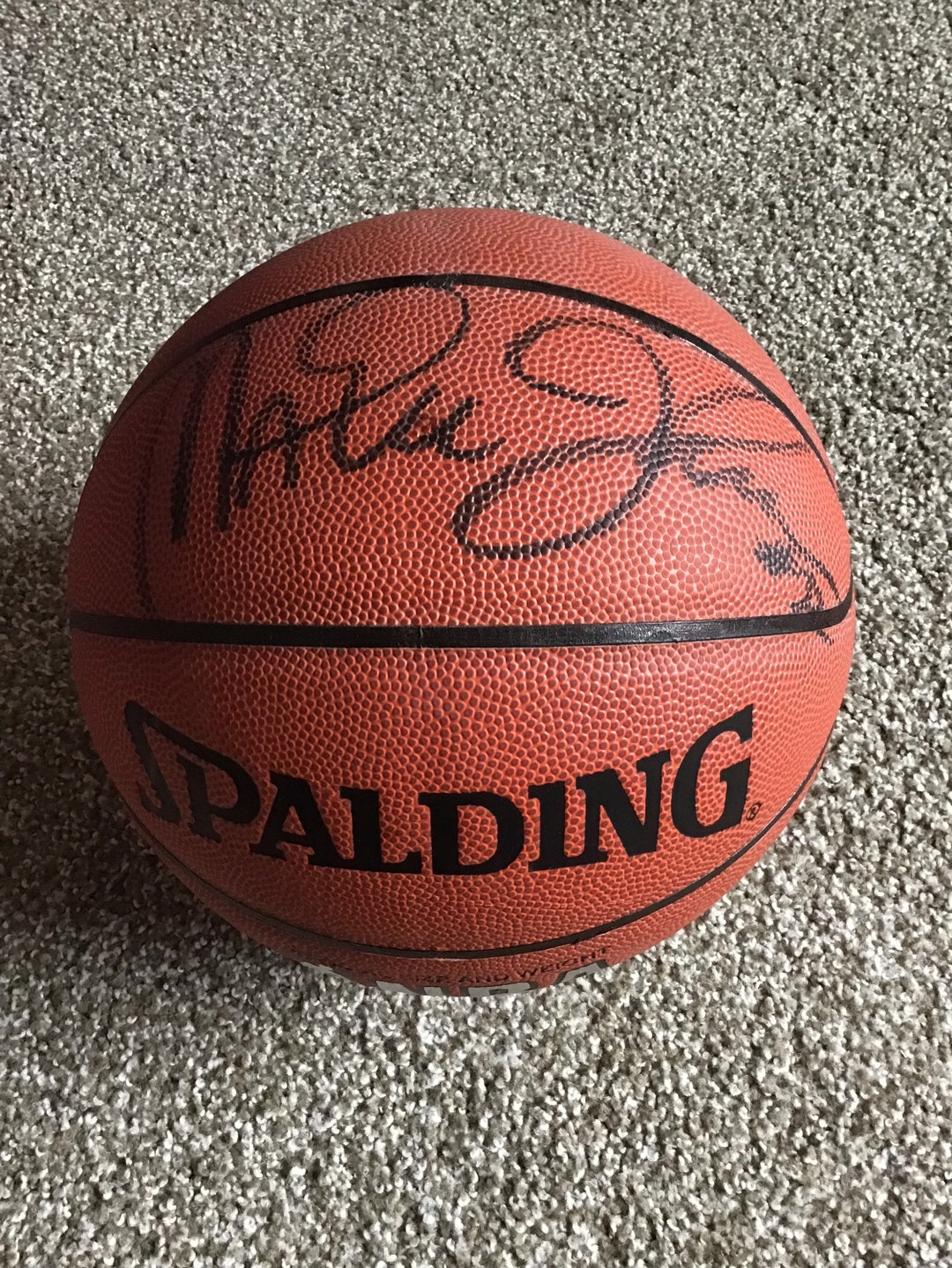 Los Angeles Lakers HOF Magic Johnson Autographed Spalding Indoor ...