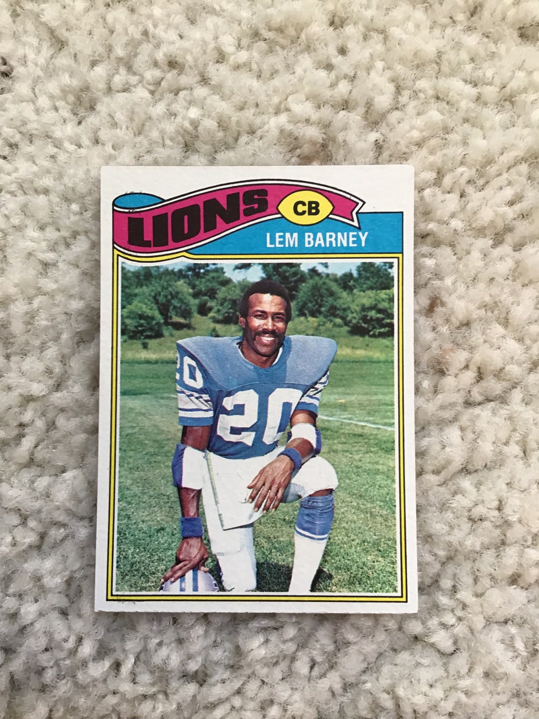 Detroit Lions Lem Barney 1977 Topps Vintage Football Card 433 - Etsy