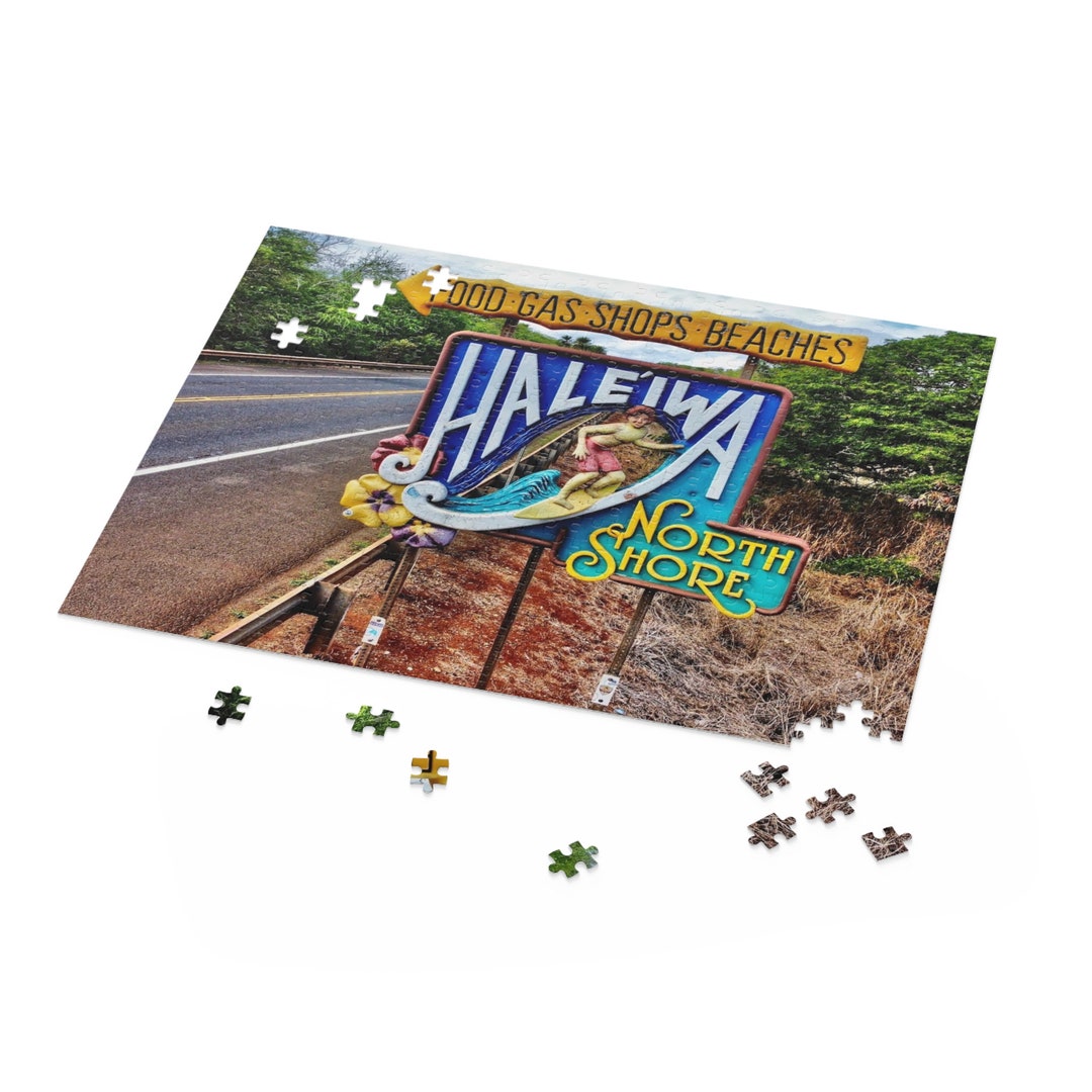 Famous Haleiwa Sign Puzzle Oahu Puzzle Hawaiian Jigsaw - Etsy
