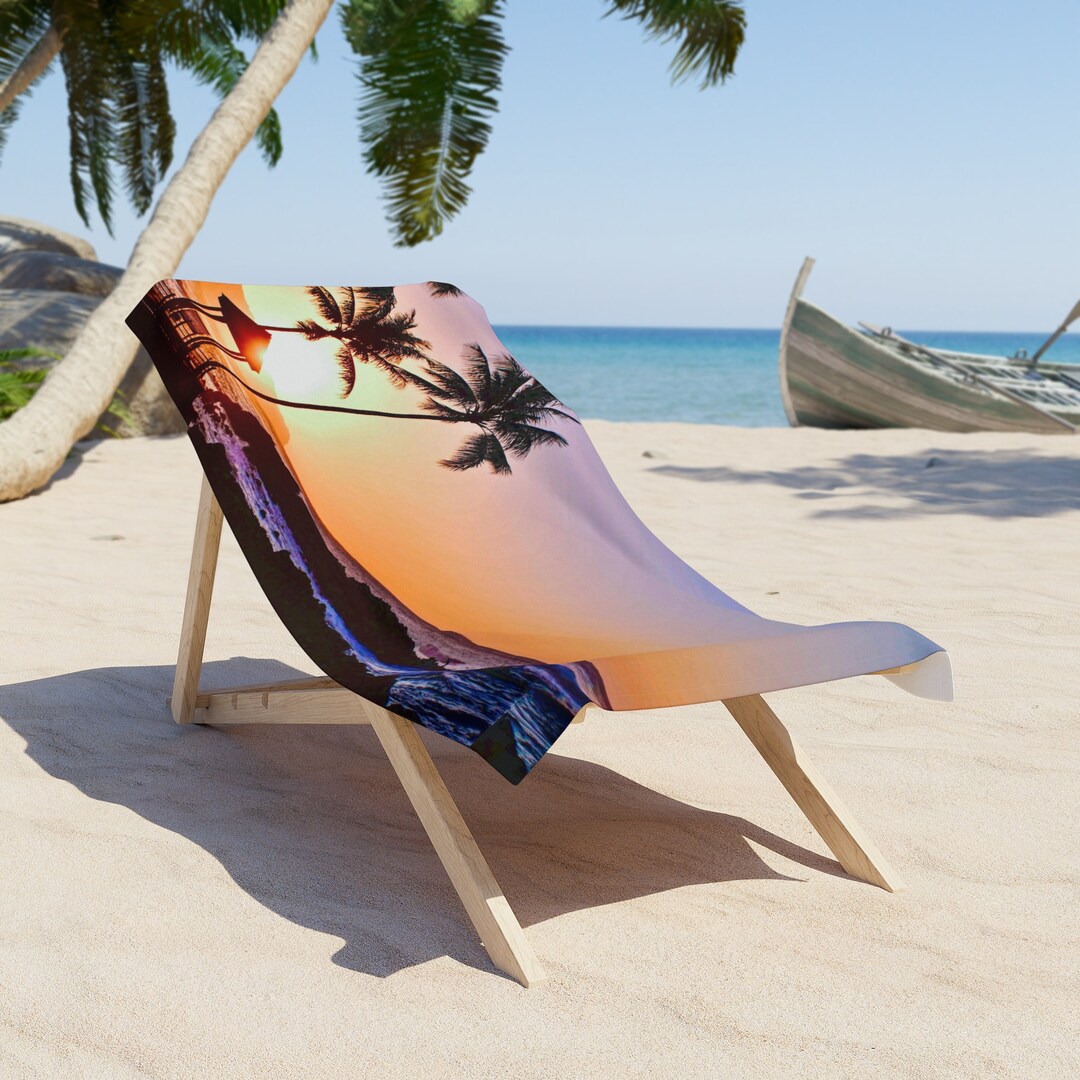 Hawaiian Sunset Beach Towel Summer Beach Towel North Shore Oahu - Etsy