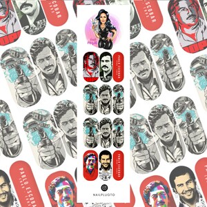 Pablo Escobar Nail Decals Waterslide Decals Nail Art - Etsy Canada