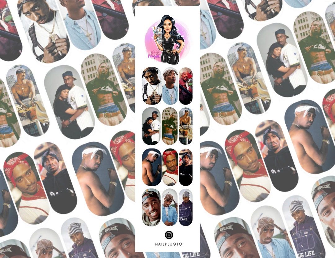 Tupac Nail Decals Waterslide Decals Nail Art Nail Stickers - Etsy