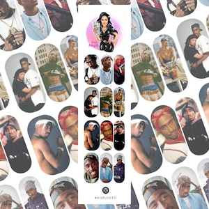 Tupac Nail Decals Waterslide Decals Nail Art Nail - Etsy