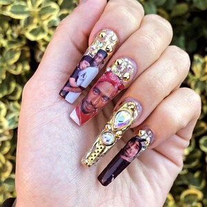 Tupac Nail Decals Waterslide Decals Nail Art Nail Stickers - Etsy