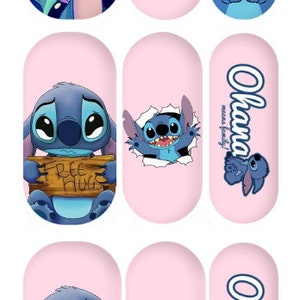 Stitch Nail Decals Waterslide Decals Nail Art Nail Stickers - Etsy