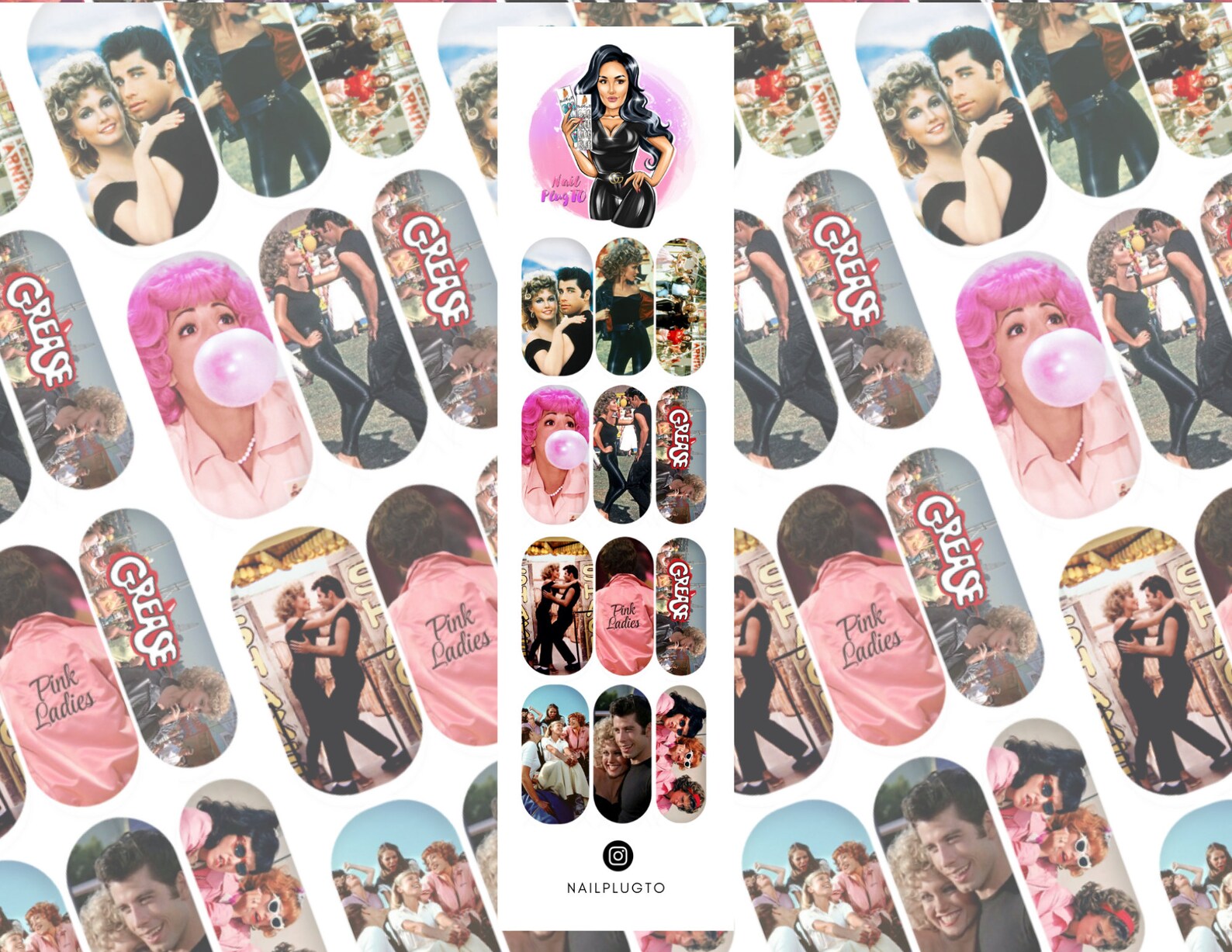 Grease Nail Decals Waterslide Decals Nail Art Nail Etsy